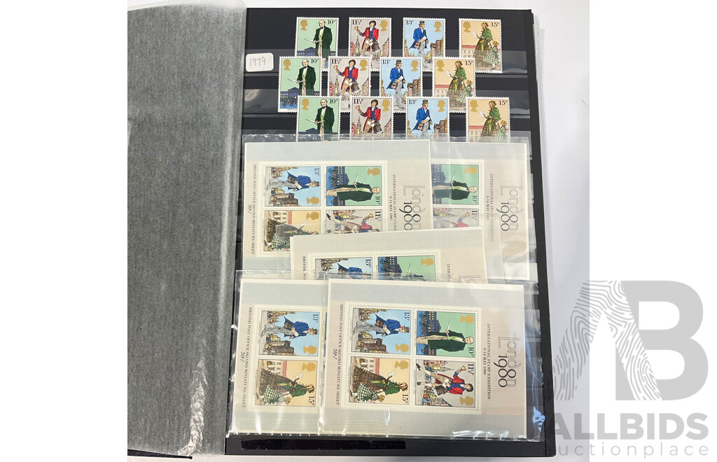 Album of United Kingdom Mint Stamps, - Lot 1637891 | ALLBIDS