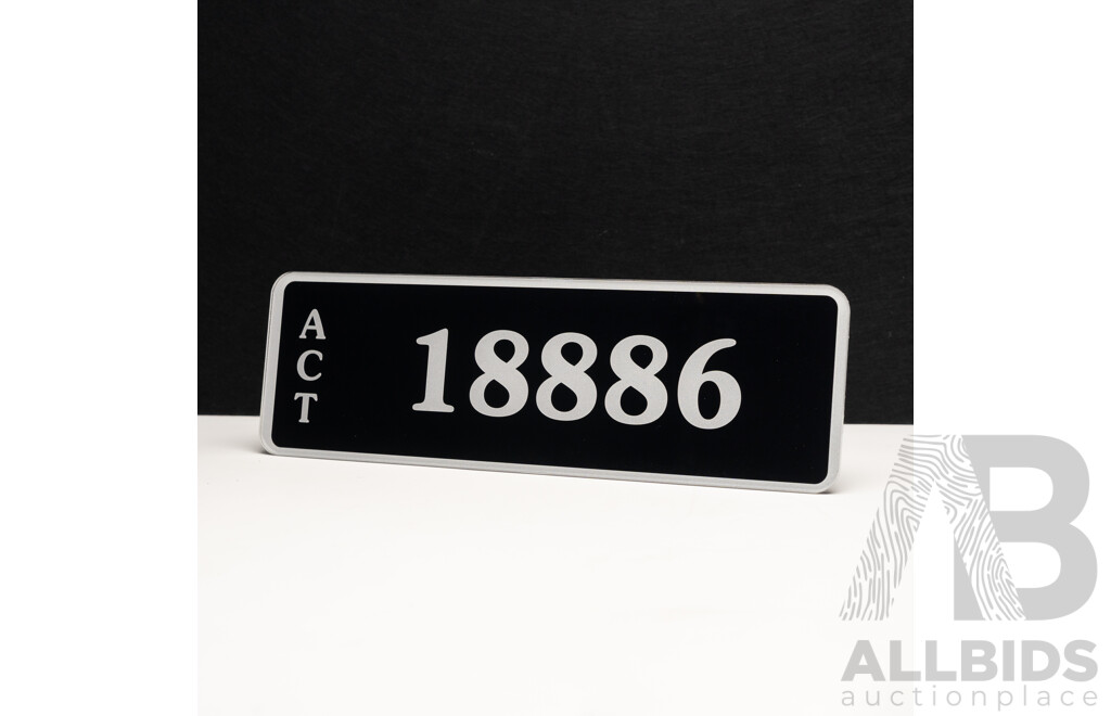 ACT 5-Digit Number Plate 18886 - Lot 1643703 | CARBIDS